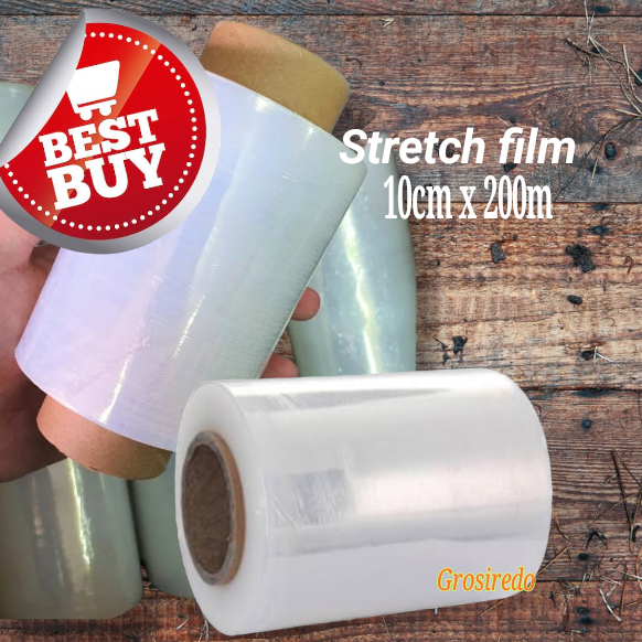Jual PLASTIK WRAPPING 10CM X 200M / STRETCH FILM BENING 10 cm PLASTIC ...
