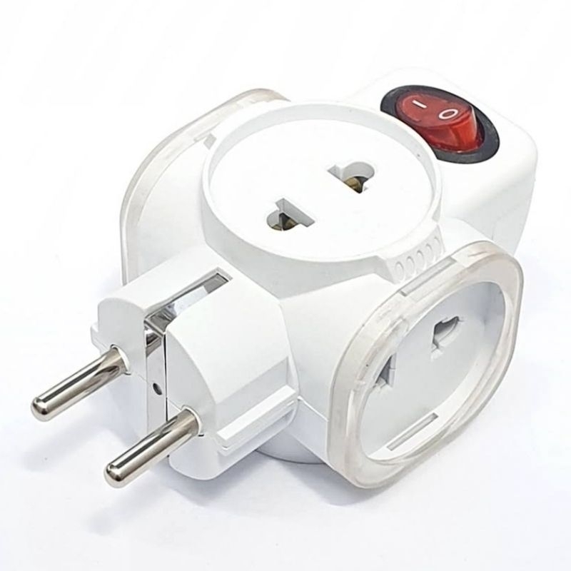 Jual Steker T Multi Datar Cabang 4 ST 6835 Lubang Colokan Listrik Pin ...