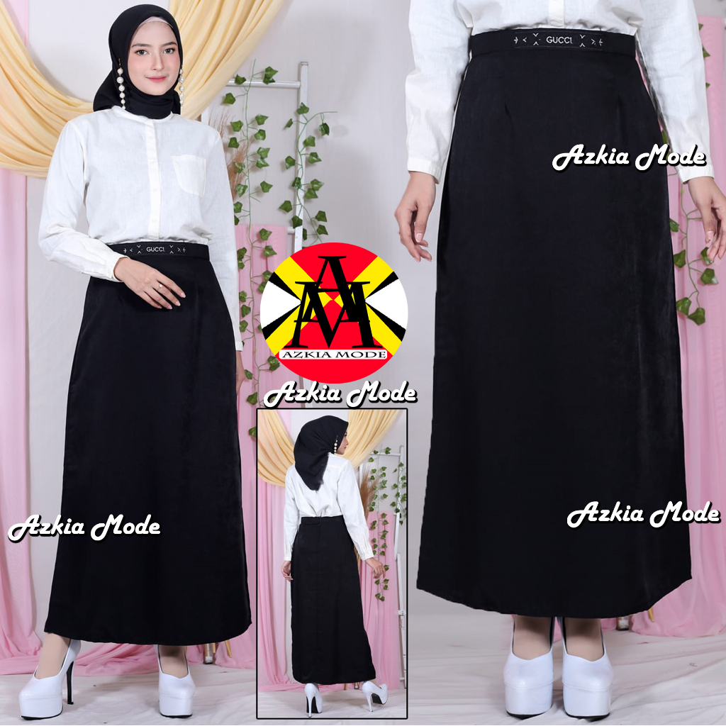 Jual Rok - Rok line A hitam - Rok kerja wanita - Rok model A - Rok ...