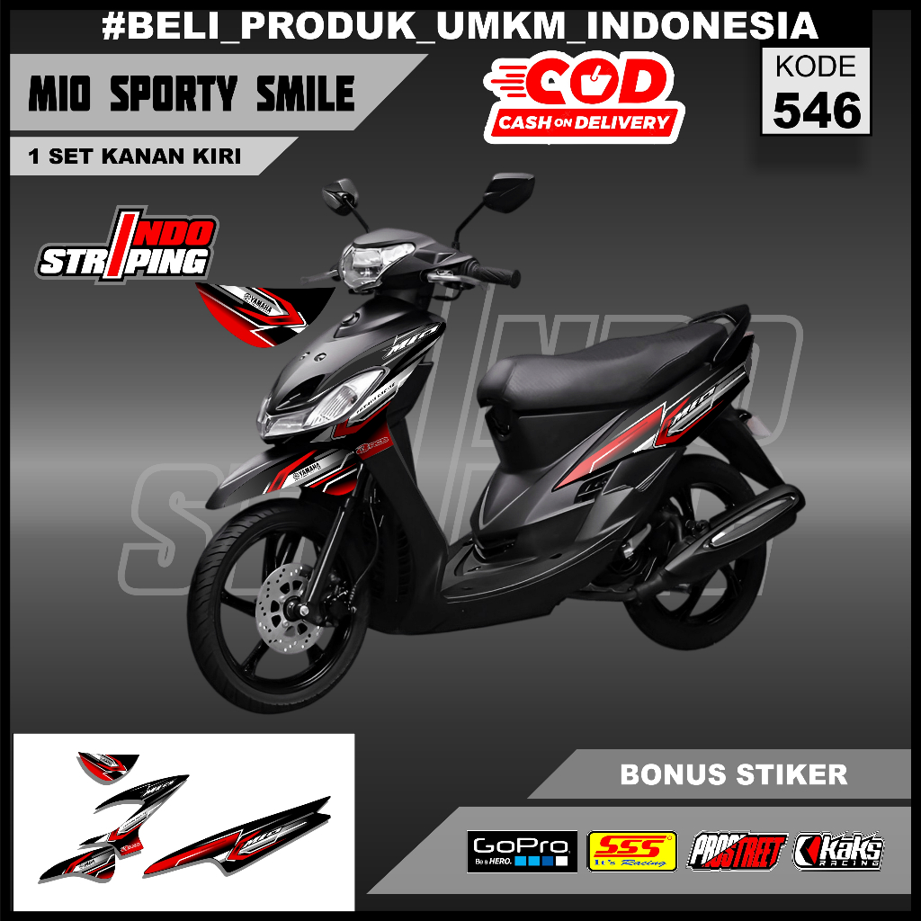 Jual Stiker Striping Mio 110 Smile Mio Sporty Semi Fullbody Desain ...