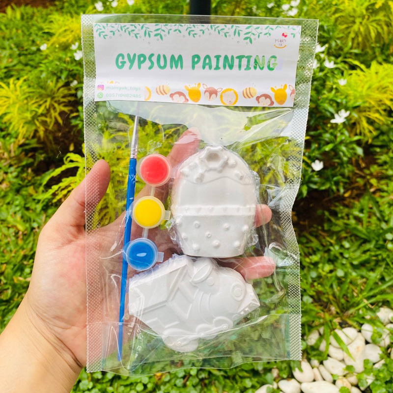 Jual Mainyuk - Paint Gypsum Melukis Gypsum Pouch Large Cat Gypsum Warna ...
