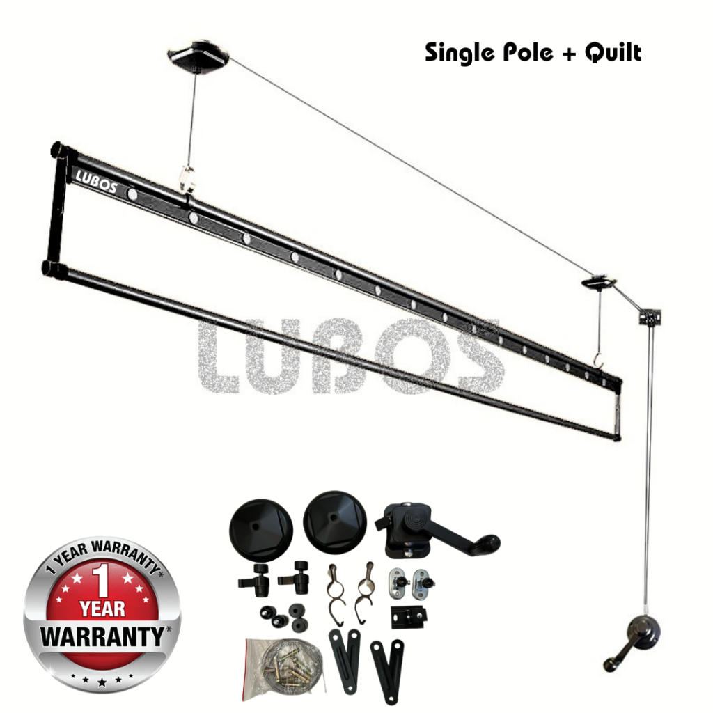 Jual LUBOS 2m Jemuran Baju Gantung Lifting Plafon Engkol Katrol Manual ...