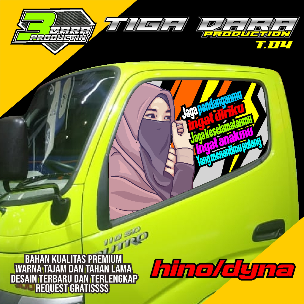 Jual STIKER ONE WAY KACA SAMPING TRUK HINO/DYNA STIKER KACA TRUK HINO ...