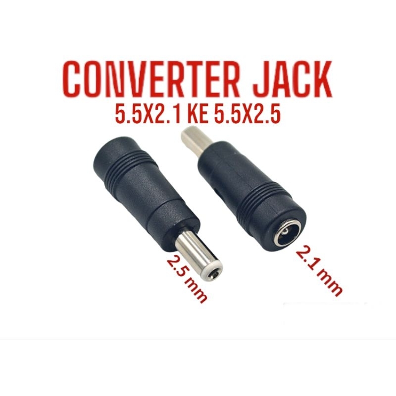 Jual CONVERTER SAMBUNGAN ADAPTOR ADAPTER JACK UKURAN 5.5MM X 2.1MM KE ...