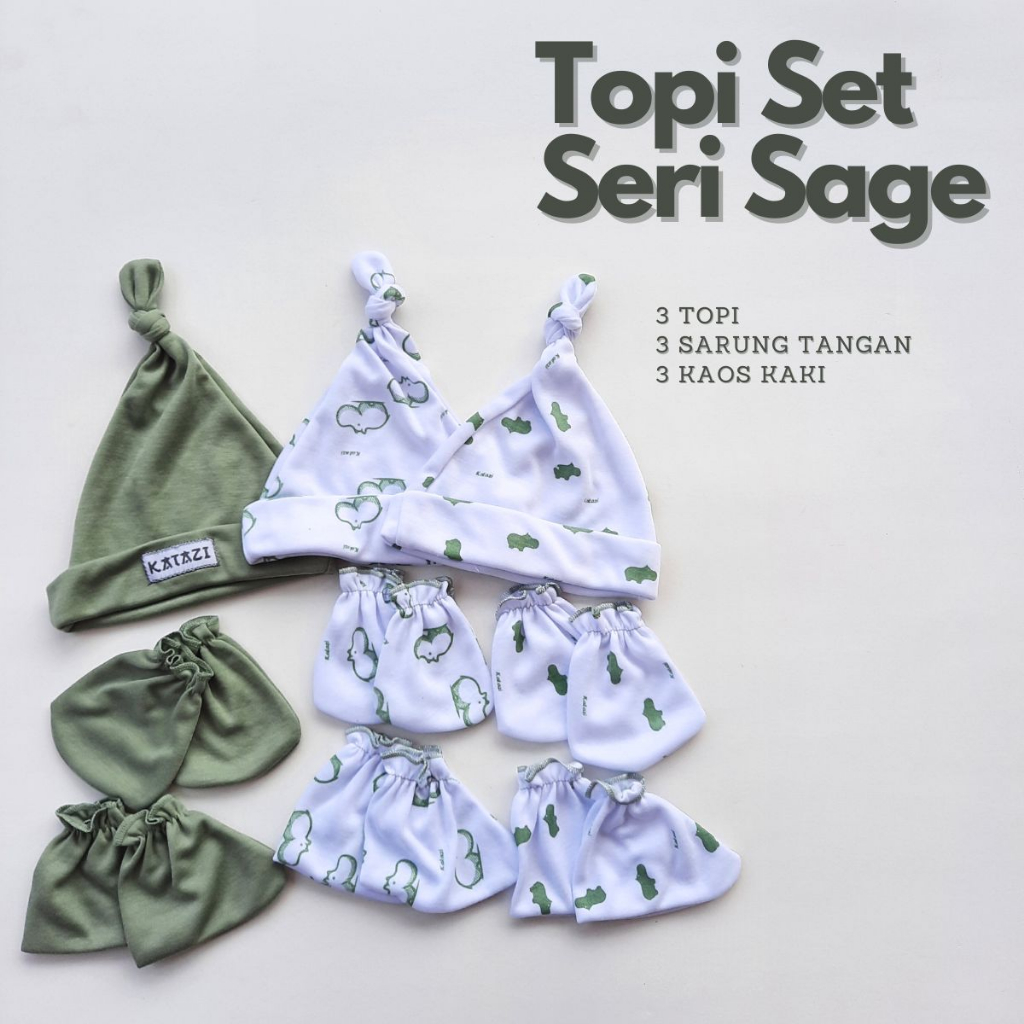 Jual COD - 9in1 3 Pasang kupluk Baby motif Lucu/ topi Set kupluk Sarung ...