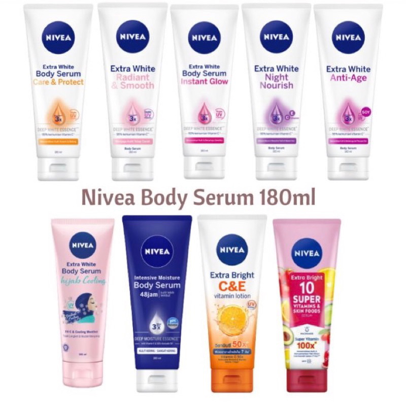 Jual NIVEA BODY SERUM SERIES ALL VARIAN 180ml | Shopee Indonesia