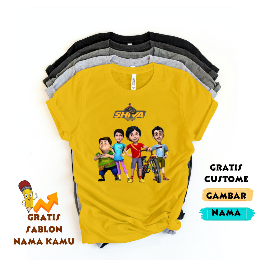 Jual Kaos Shiva cartoon dan Teman temanya Baju kartun TV anak ...
