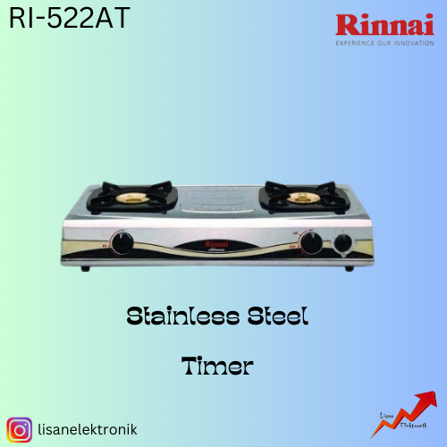 Jual Rinnai RI522AT Kompor Gas 2 Tungku (Timer) | Shopee Indonesia