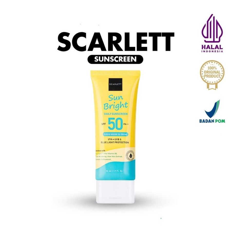 Jual SCARLETT Sun Bright Daily Sunscreen SPF 50 PA+++ 50ml ORIGINAL 100% by - Sun Bright ...