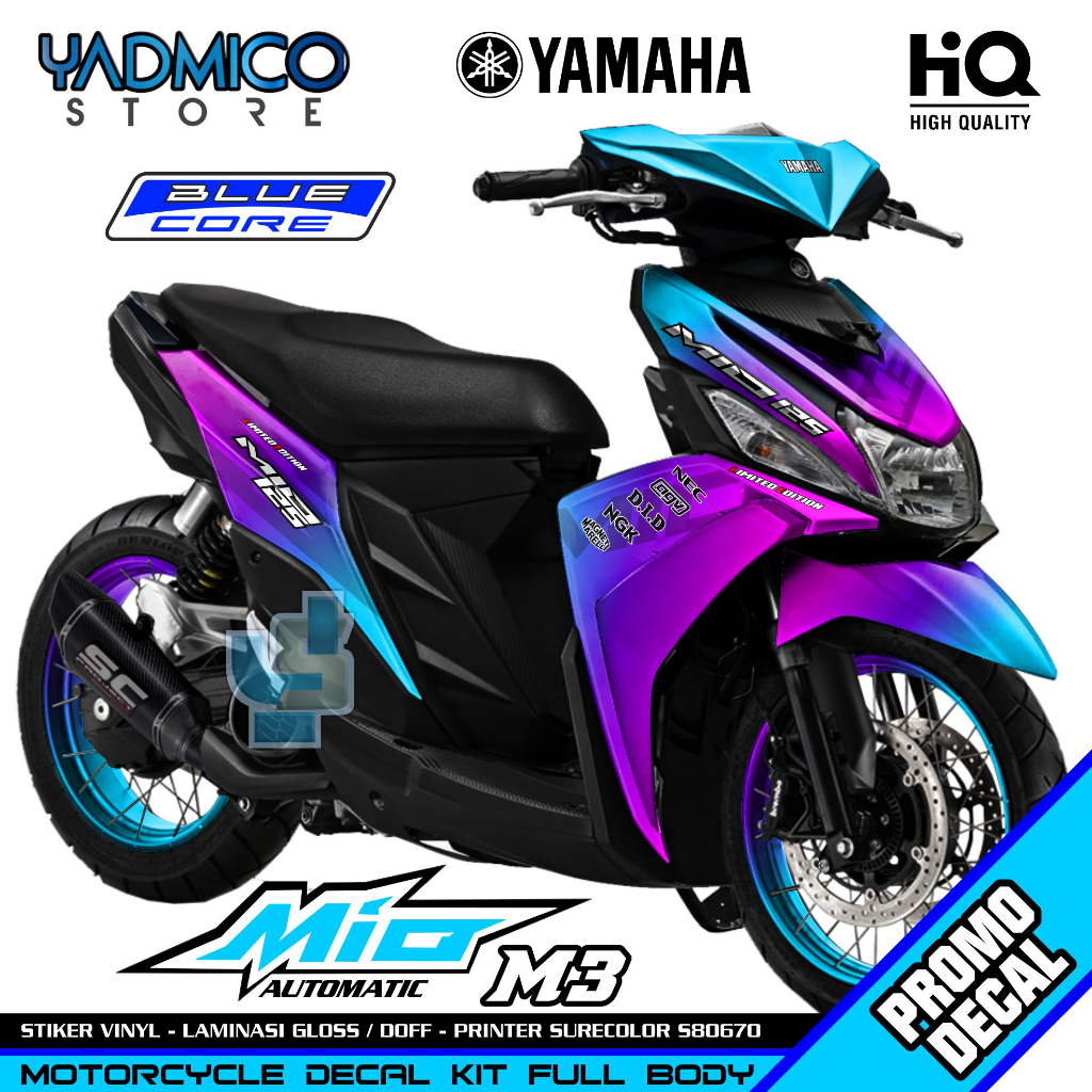Jual Decal Mio M3 Full Body - Stiker Motor Mio M3 Full Body - Striping ...