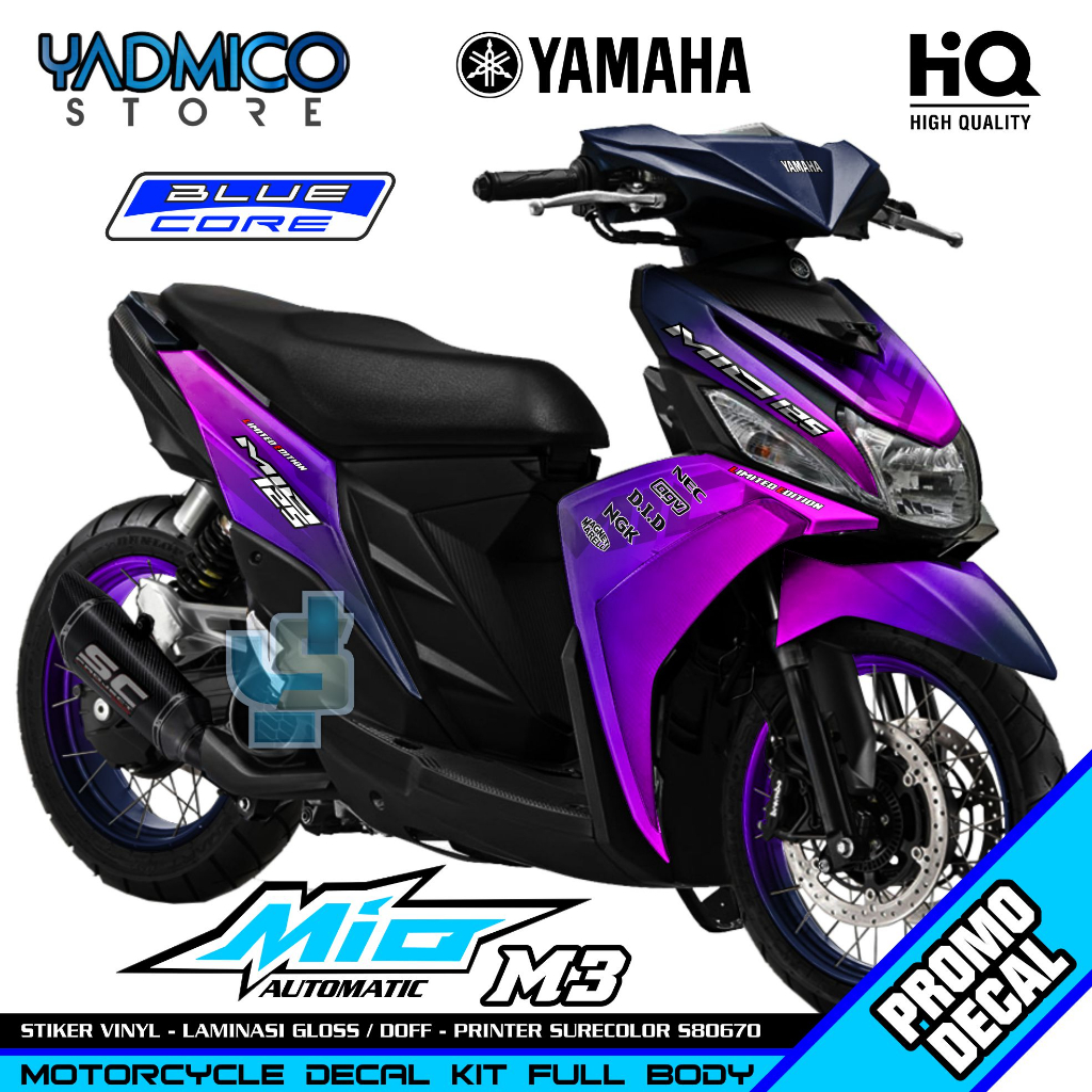 Jual Decal Mio M3 Full Body - Stiker Motor Mio M3 Full Body - Striping ...