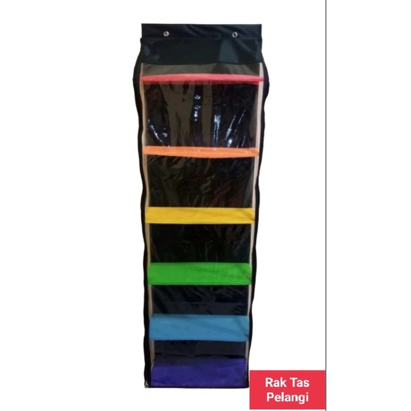 Jual RAK TAS GANTUNG PELANGI JUMBO 6SAP ALAS FULL TRIPLEK | Shopee ...