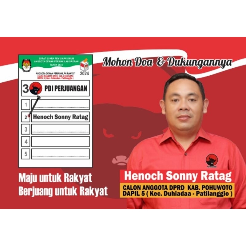 Jual Stiker Caleg Pilpres 2024 Vinyl [ A5 = 15x20cm ] free desain ...