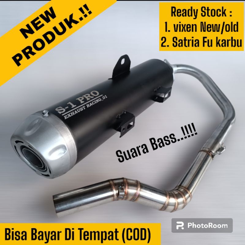 Jual Knalpot Standar Racing S-1PRO Suara Bas adem Satria Fu karbu - Vixen New - Vixen Nvl ...