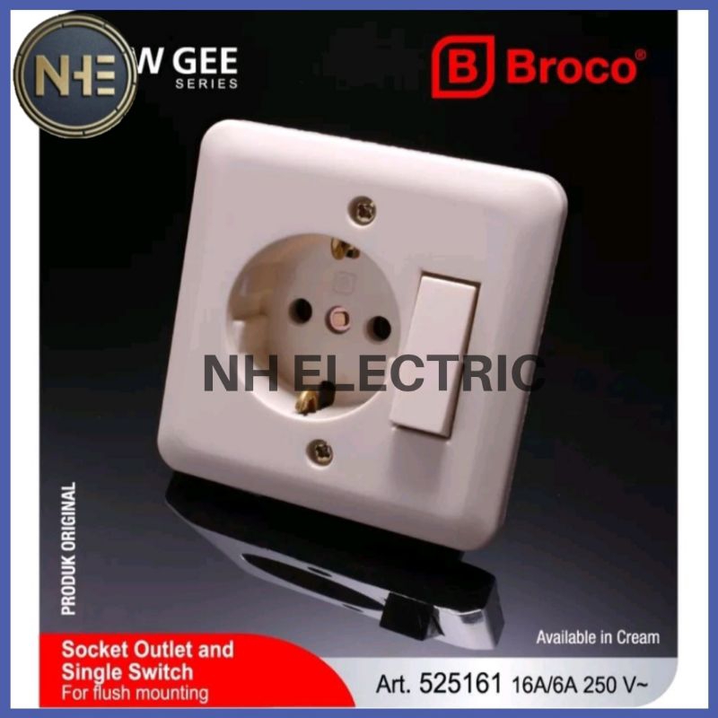 Jual IB Saklar Engkel Stop Kontak Arde 525161 New Gee Cream Broco ...