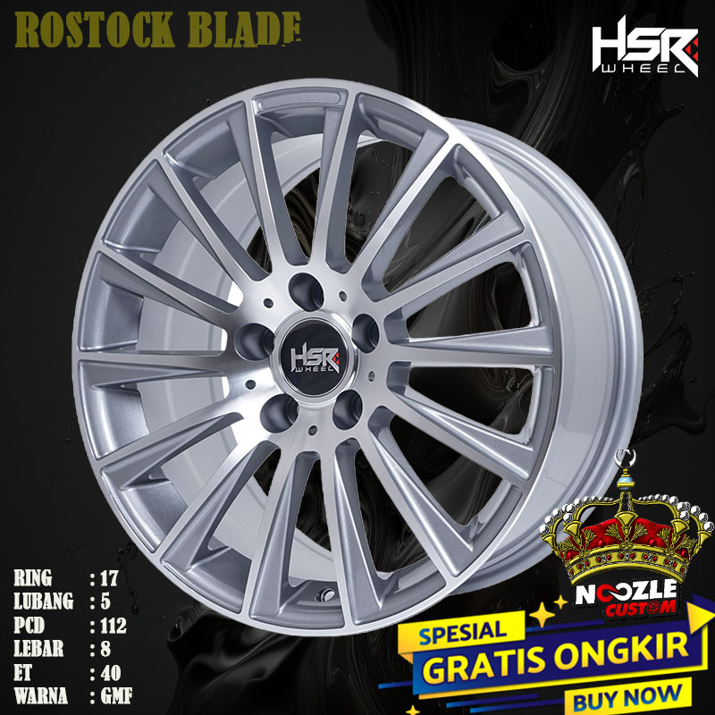 Jual Velg Mobil Ring 17 Lubang 5 HSR Terbaru Pelek Racing Mercy HRV Ring 17 Type HSR Rostock ...
