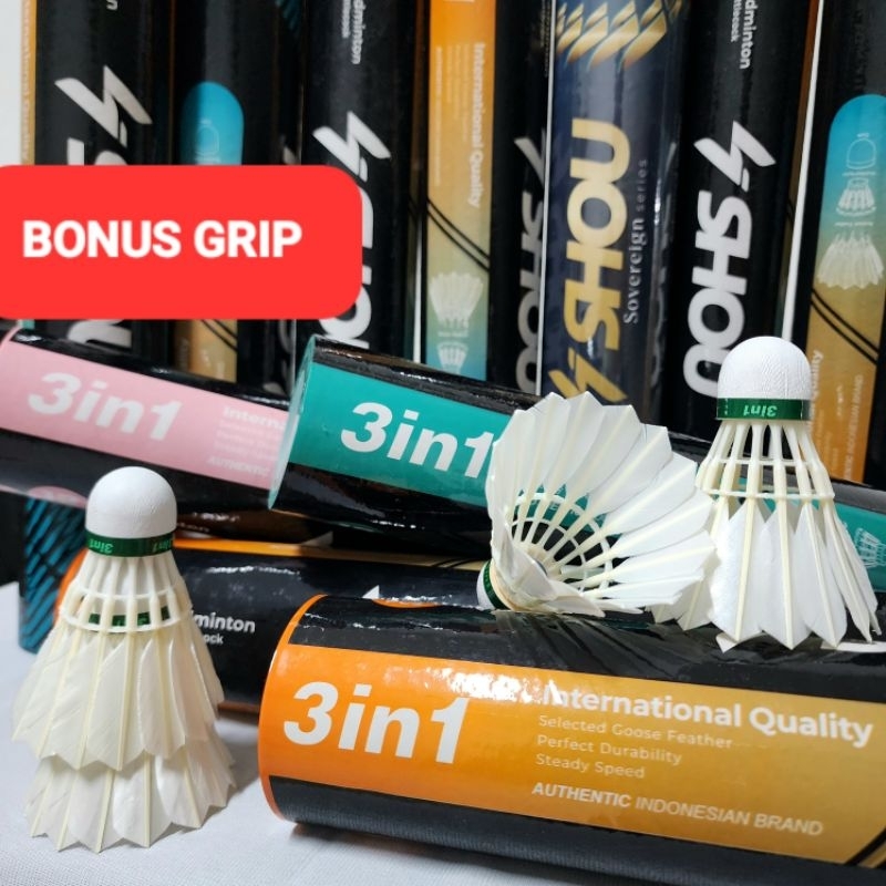 Jual Shuttlecock SHOU 3in1 / Shuttlecock BULLETZ 3in1 / Kok Badminton ...