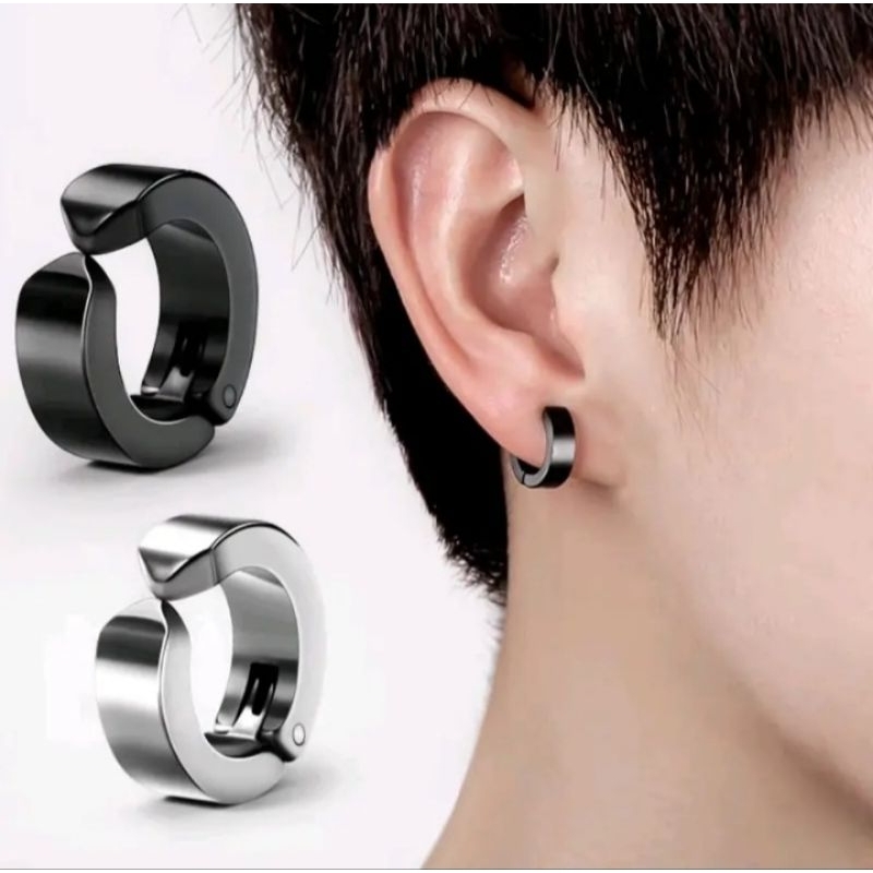 Jual ANTING PRIA MODEL JEPIT BAHAN TITANIUM ANTI KARAT | Shopee Indonesia