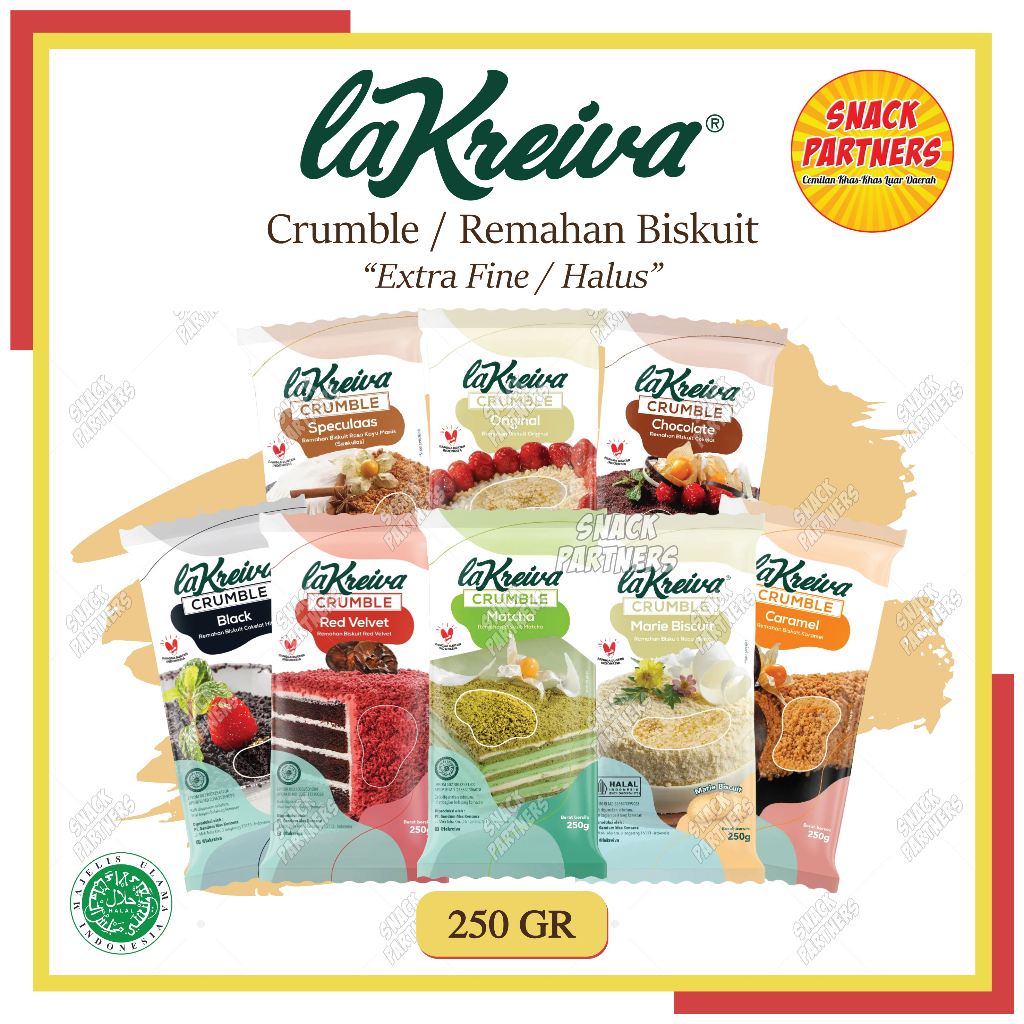 Jual LA KREIVA Crumble 250 GR / Sachet - Topping Taburan Donat Kue Cake ...