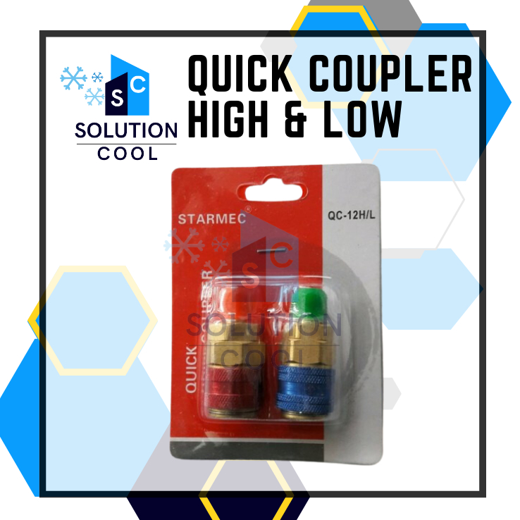 Jual Quick Coupler AC Mobil Adapter Nepel pengisian Ac Mobil | Shopee ...