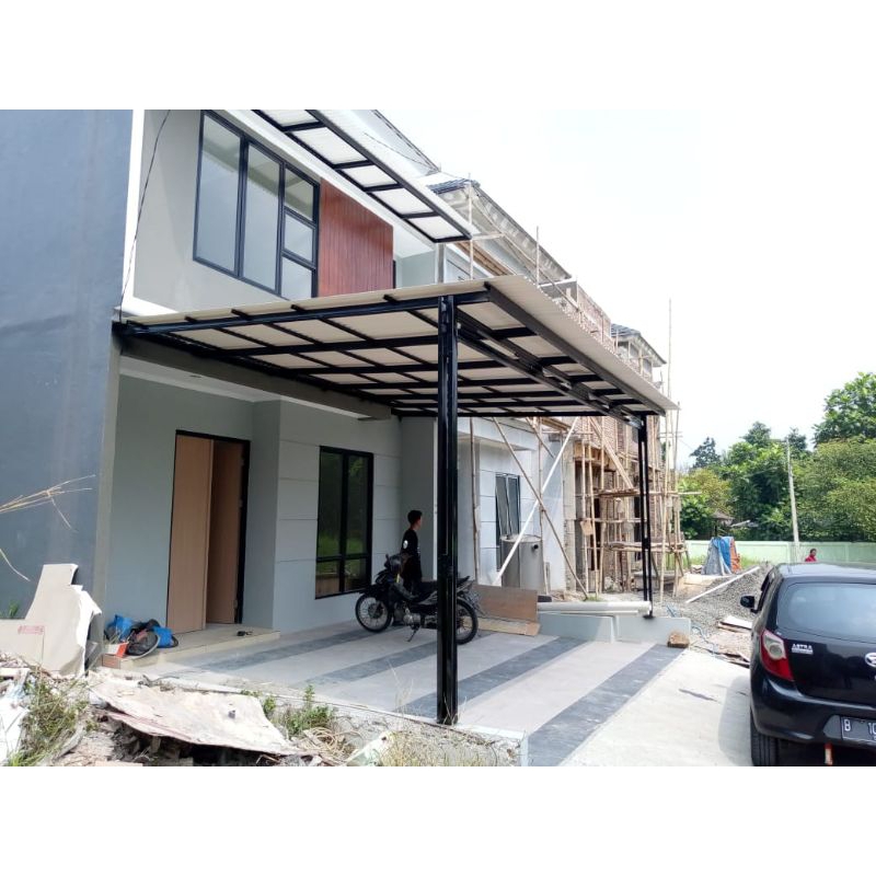 Jual kanopi baja ringan atap alderon RS + cat | Shopee Indonesia