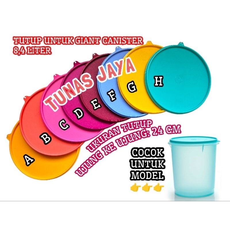 Jual TUPPERWARE TUTUP TOPLES GIANT CANISTER 8,4 LITER | Shopee Indonesia