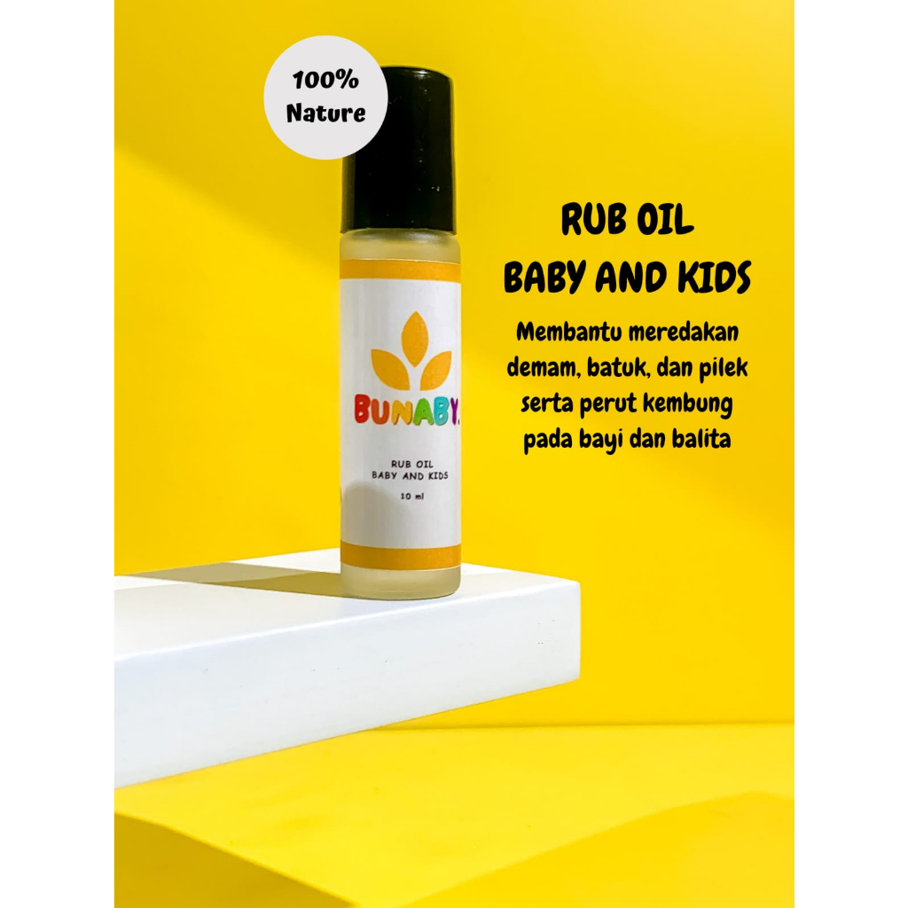 Jual Bunaby Rub Oil Baby & Kids 10 Ml / Bunaby Essential Oil untuk Demam Batuk Pilek dan Perut ...