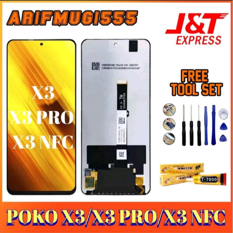 Jual LCD TOUCHSCREEN XIAOMI POCOPHONE POCO X3 PRO-POCOPHONE X3 NFC FREE ...
