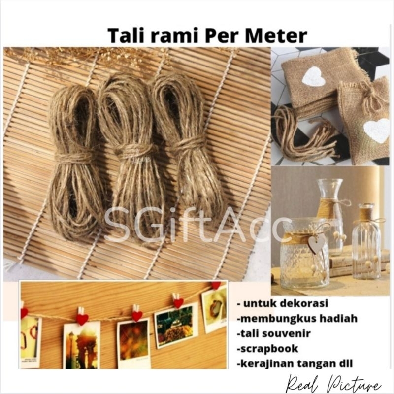 Jual Tali rami/goni 2 ply Per Meter Tali dekorasi | Shopee Indonesia