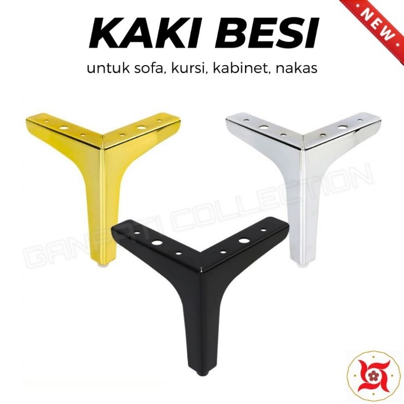 Jual Kaki Sofa Gold Segitiga / Kaki Sofa Emas Silver Hitam / Kaki Kursi ...