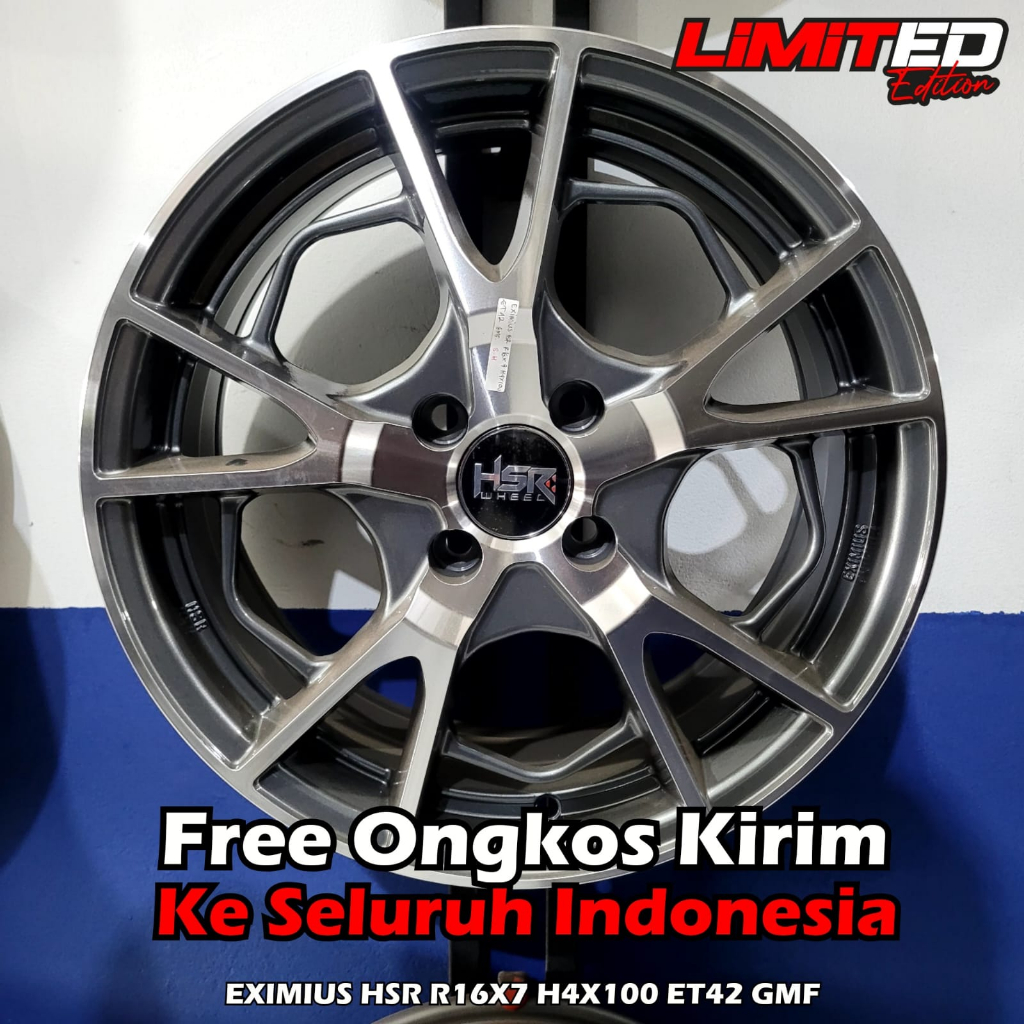 Jual VELG HSR TOYOTA AGYA MURAH PALEMBANG TYPE EXIMIUS R16 PCD 4X100 ...