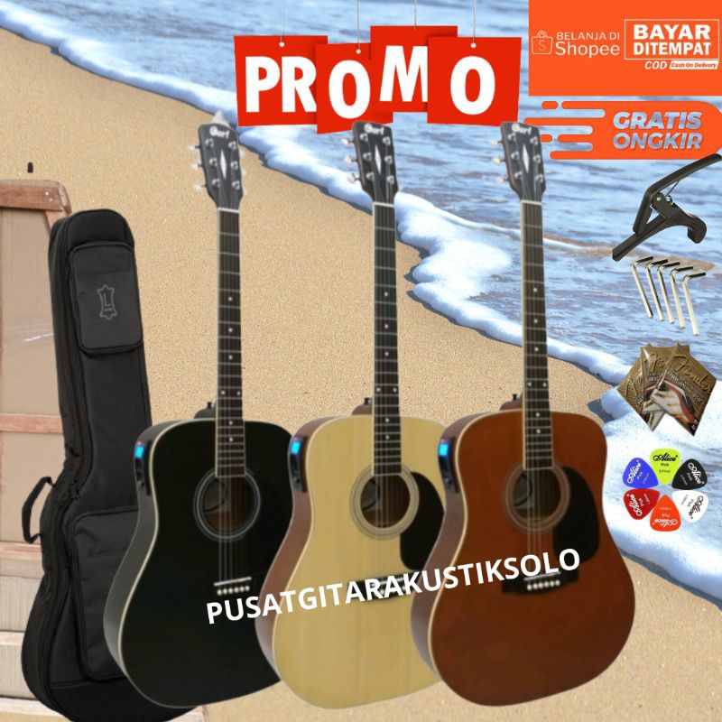 Jual [PAKET LENGKAP] GITAR AKUSTIK ELEKTRIK CORT AD 810 GRATIS PACKING ...