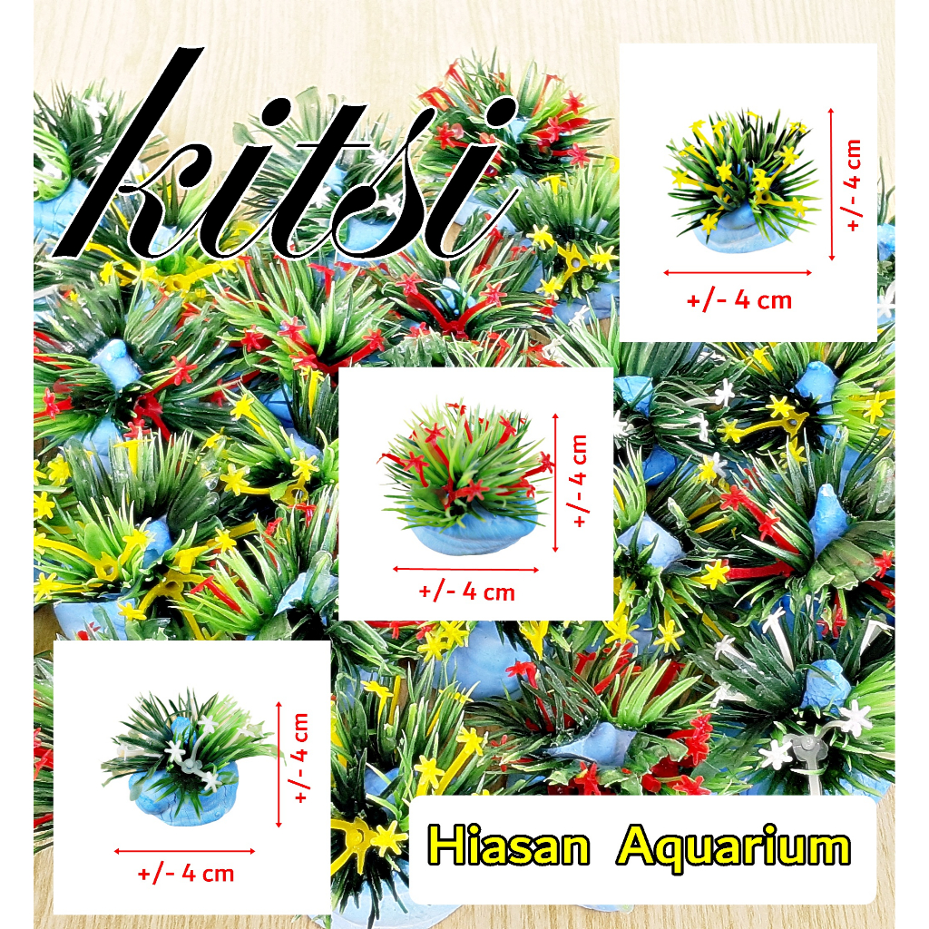 Jual Hiasan Aquarium Tanaman HIAS Mini Pohon Hias Plastik Sintetis Aksesoris Aquarium TH-15 ...