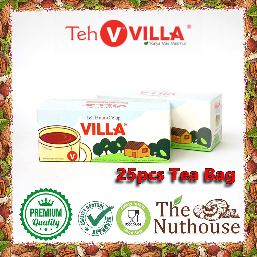 Jual Teh Villa - Black Tea Box / Teh Hitam Celup Kotak [2gr x 25 Sachet ...