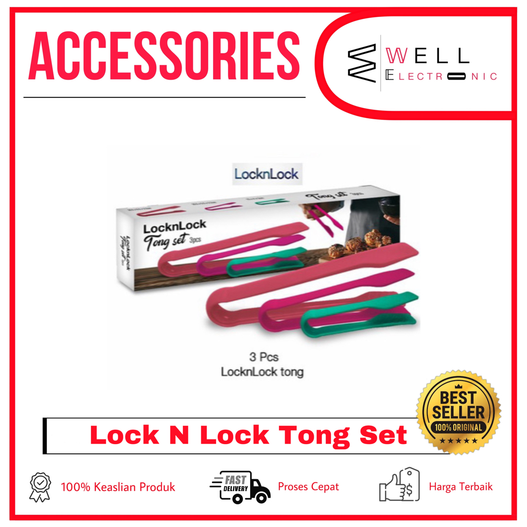 Jual [EXCLUSIVE] Lock N Lock Tong Set Capitan Makanan (3Pcs) | Shopee ...