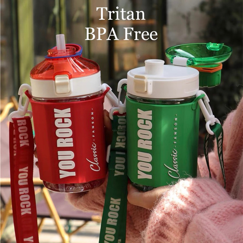 Jual Botol Minum Sekolah Anak Dewasa 2in1 You Rock Tritan Unik Lucu ...