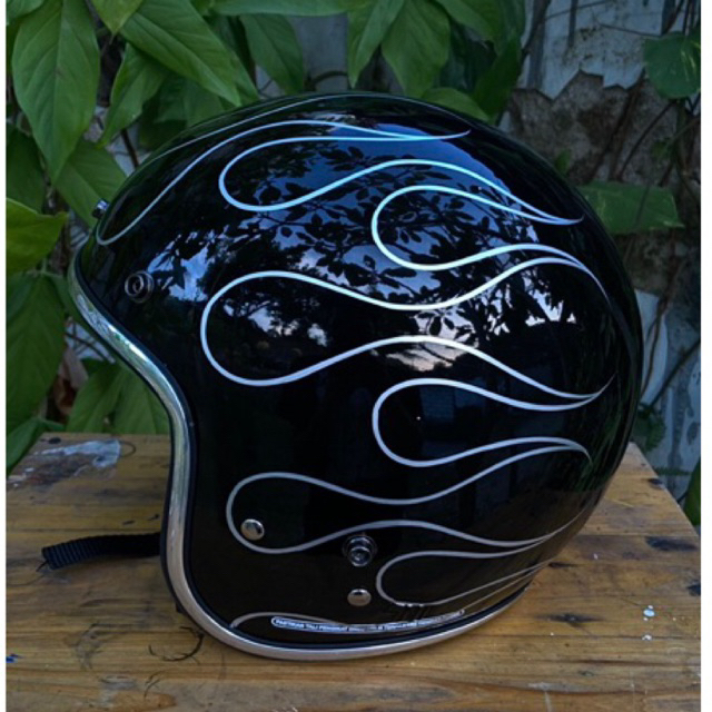 Jual Helm bogo Hitam Api depan ke belakang | Shopee Indonesia