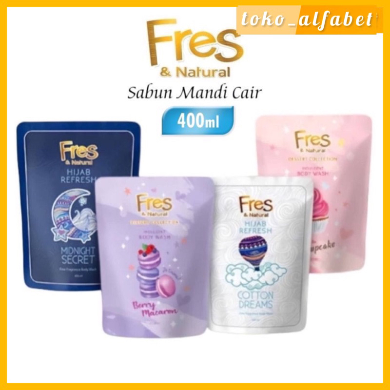 Jual Fres & Natural Sabun Mandi Body Wash 400 mL | Shopee Indonesia