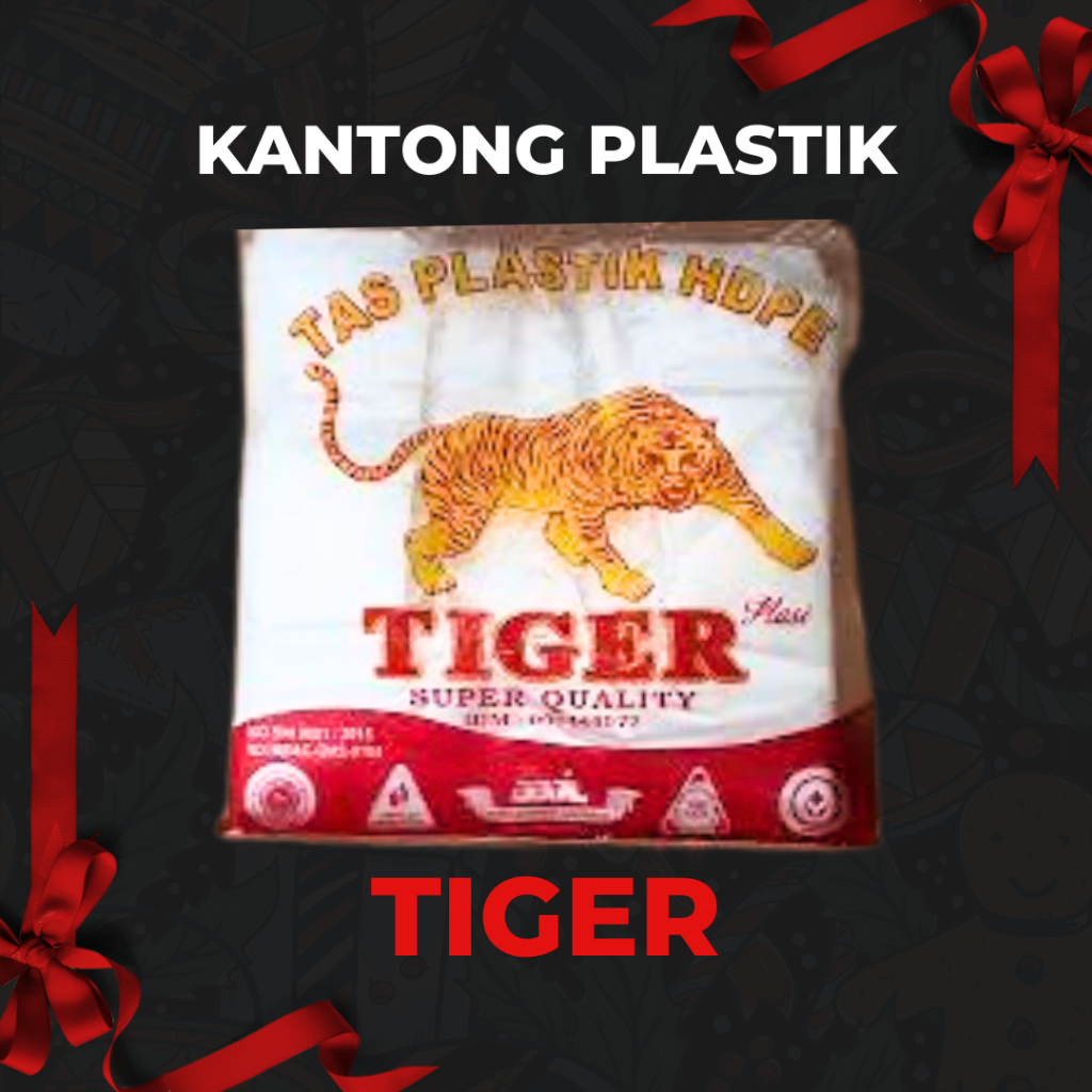 Jual Grosir Kantong Plastik Bening Tiger | 1 ikat isi 5pak | Uk. 15 Dan ...