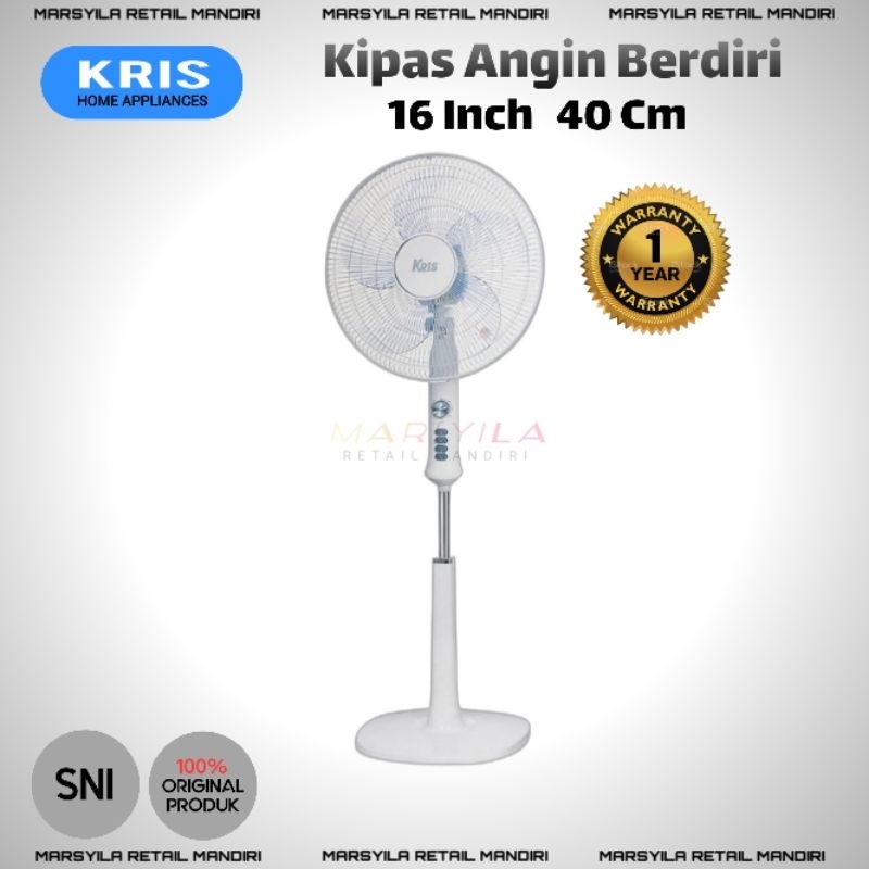 Jual KRIS KIPAS ANGIN LANTAI 16 INCH 50W - PUTIH | STANDING FAN 40 CM 16 INCH KRIS | Shopee ...