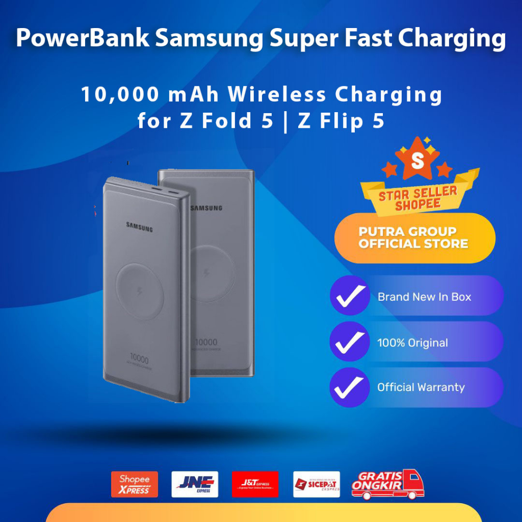 Jual PowerBank Samsung Z Fold5 Z Flip5 10000 Super Fast Charging ...