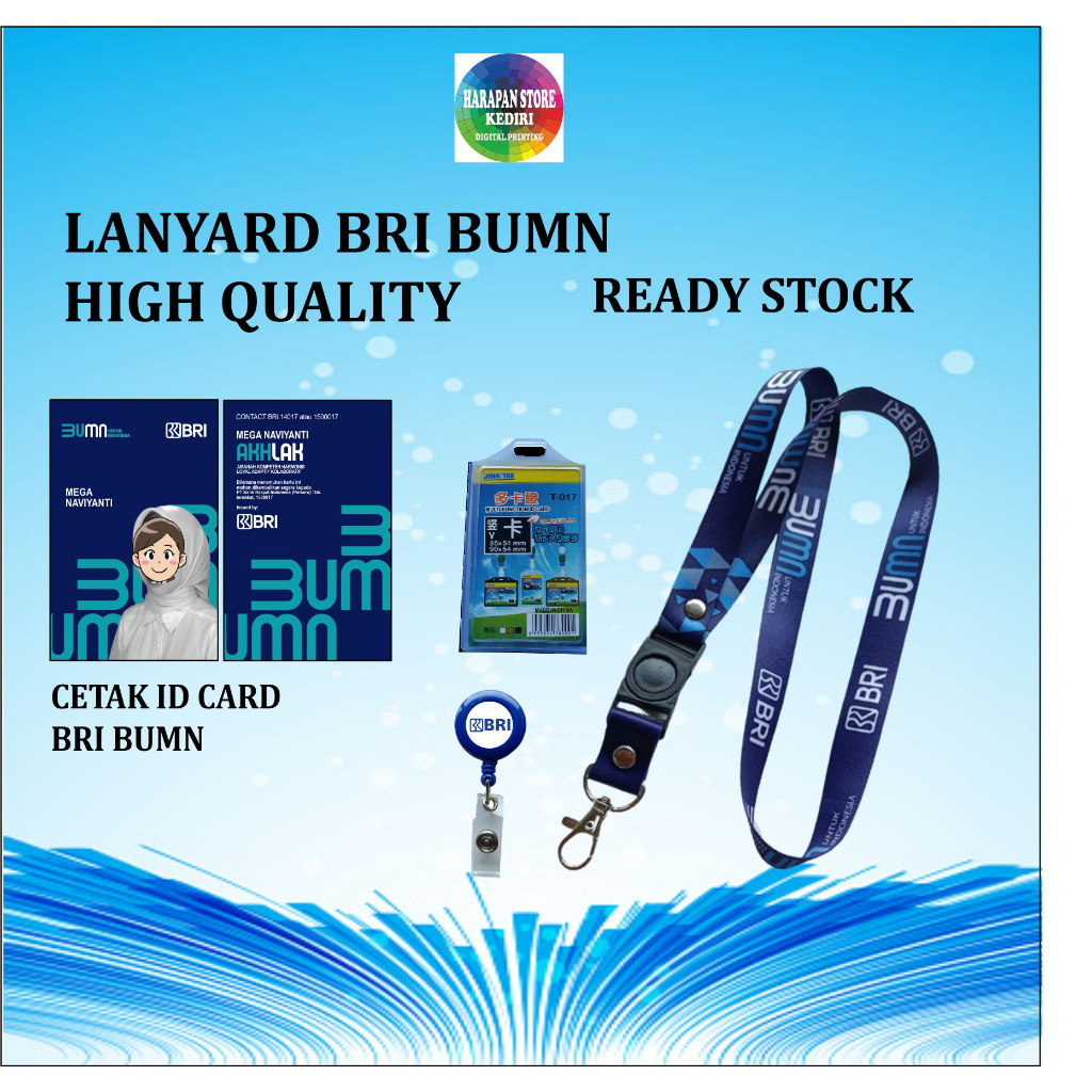 Jual TALI ID CARD BRI BUMN-BISA ECER-READY STOCK | Shopee Indonesia