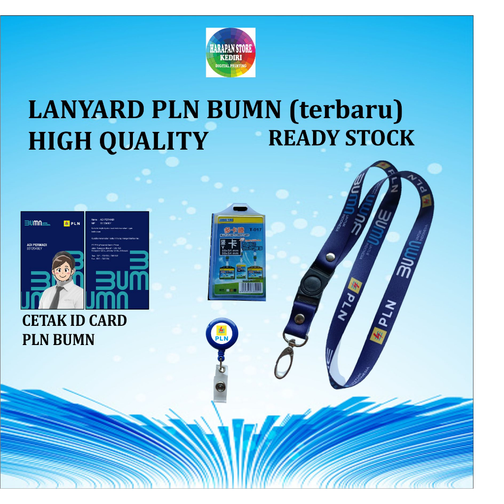 Jual TALI ID CARD PLN (BUMN) TERBARU SET LENGKAP-BISA SATUAN-READY ...