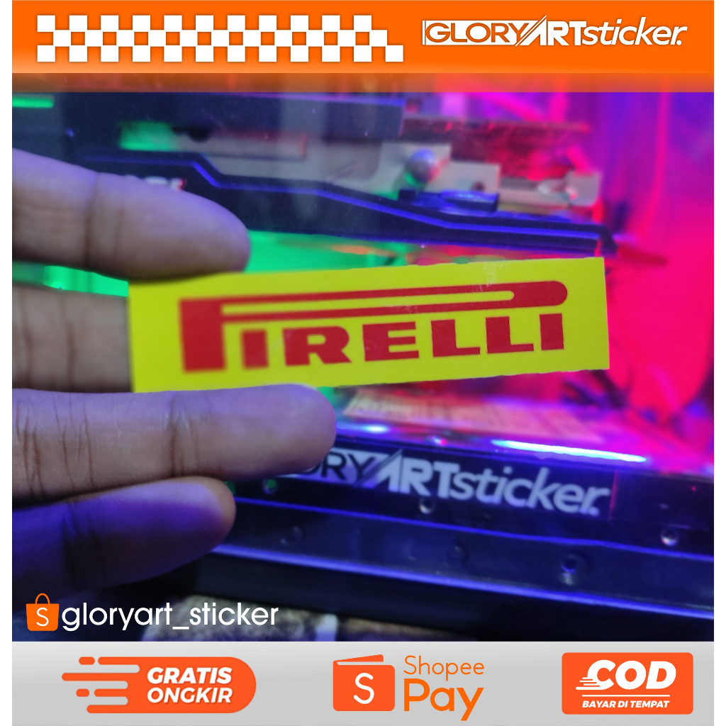 Jual Stiker Logo Sponsor Balap Sticker Pirelli | Shopee Indonesia