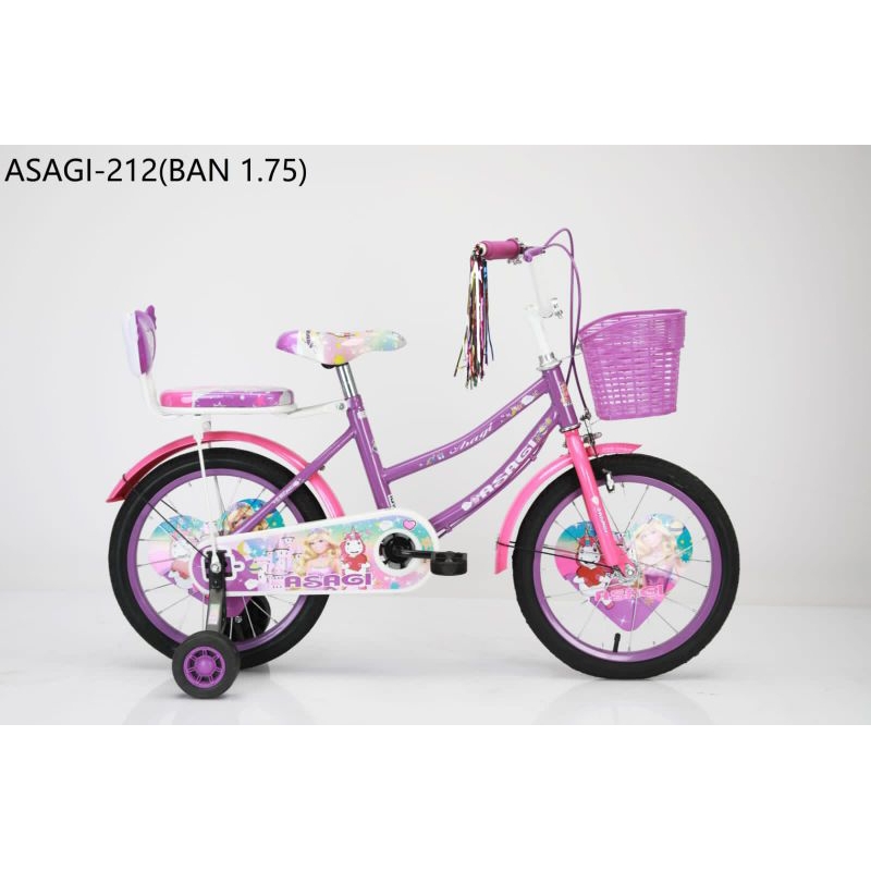 Jual Sepeda mini anak perempuan ukuran 16 inch kwalitas baik anak 5 sd ...