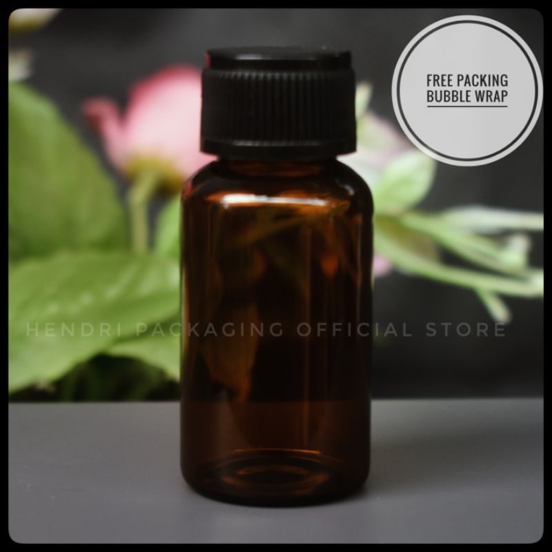 Jual Botol Kaca Amber 20ml Tutup Ulir Hitam Screw Cap | Shopee Indonesia