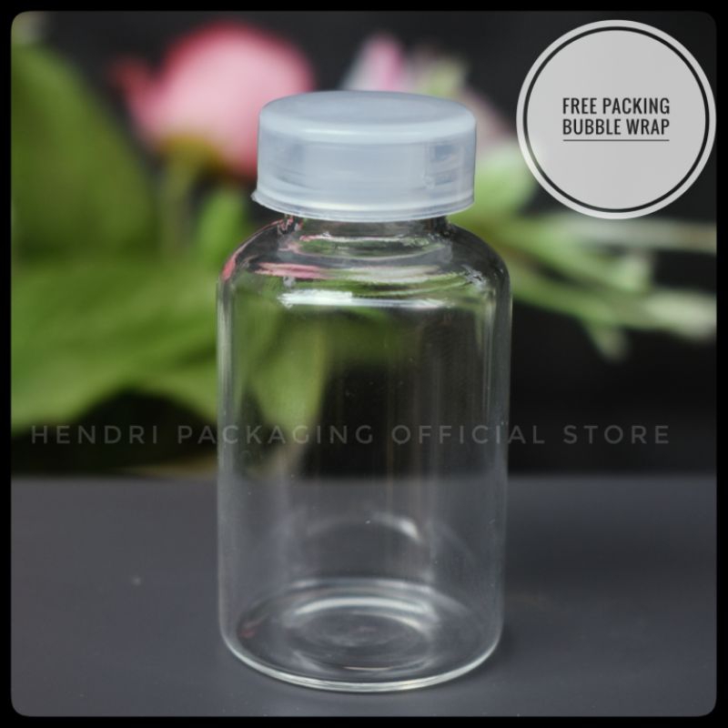 Jual Botol Kaca Vial 20ml Tutup Plastik Kedap Udara | Shopee Indonesia