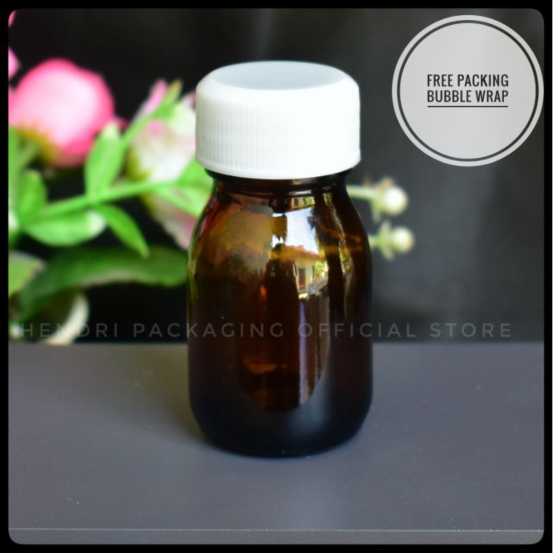 Jual Botol Kaca Amber 30ml Tutup Plastik Putih | Shopee Indonesia