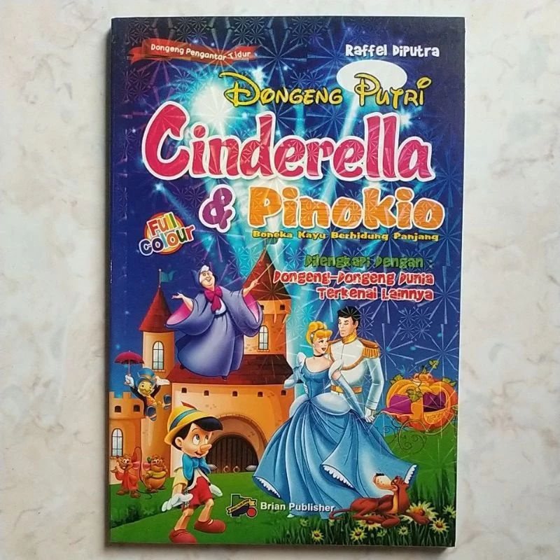 Jual Buku seri dongeng putri cinderela dan pinokio bergambar full ...