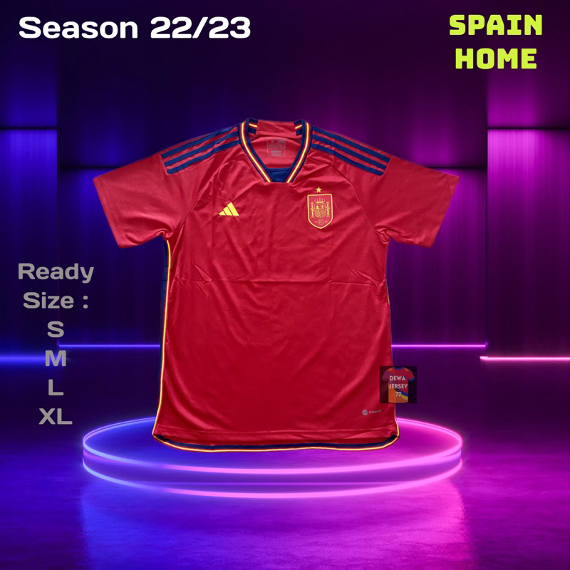 Jual Jersey Baju Bola Timnas Spanyol Home Terbaru World Cup/Piala Dunia Qatar 2022 | Shopee ...